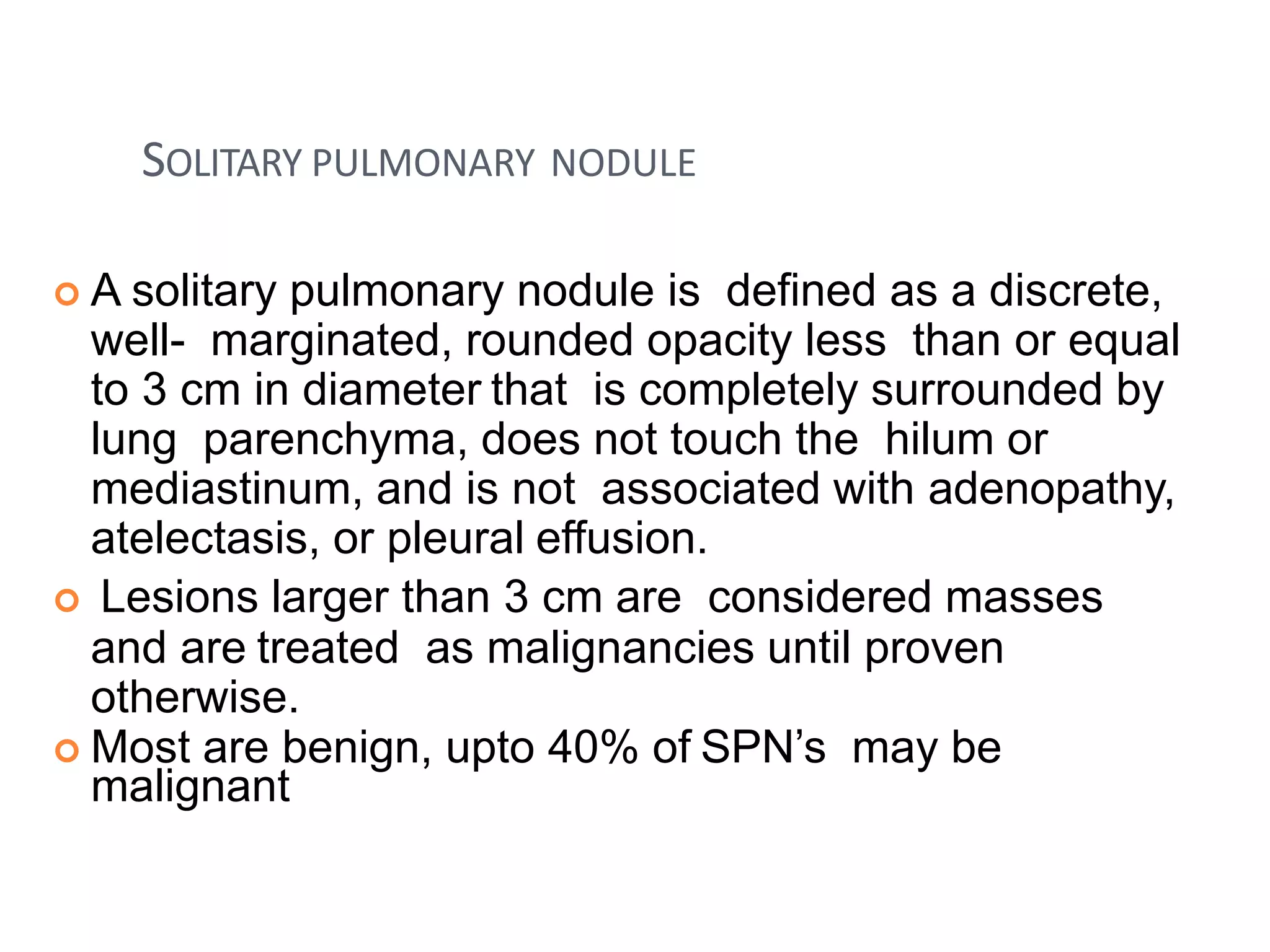 BENIGN AND MALIGNANT LUNG NEOPLASAM MASSES | PPTX