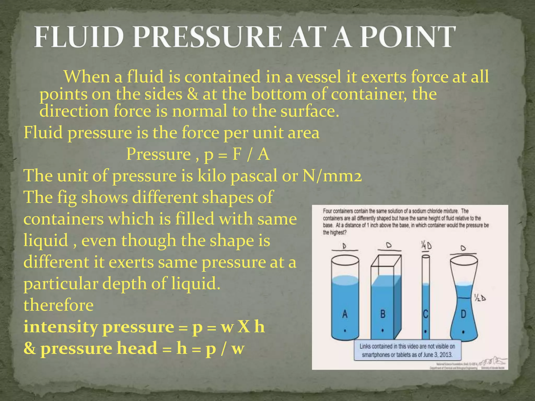PROPERTIES OF FLUIDS & ITS PRESSURE MEASURMENTS | PPTX