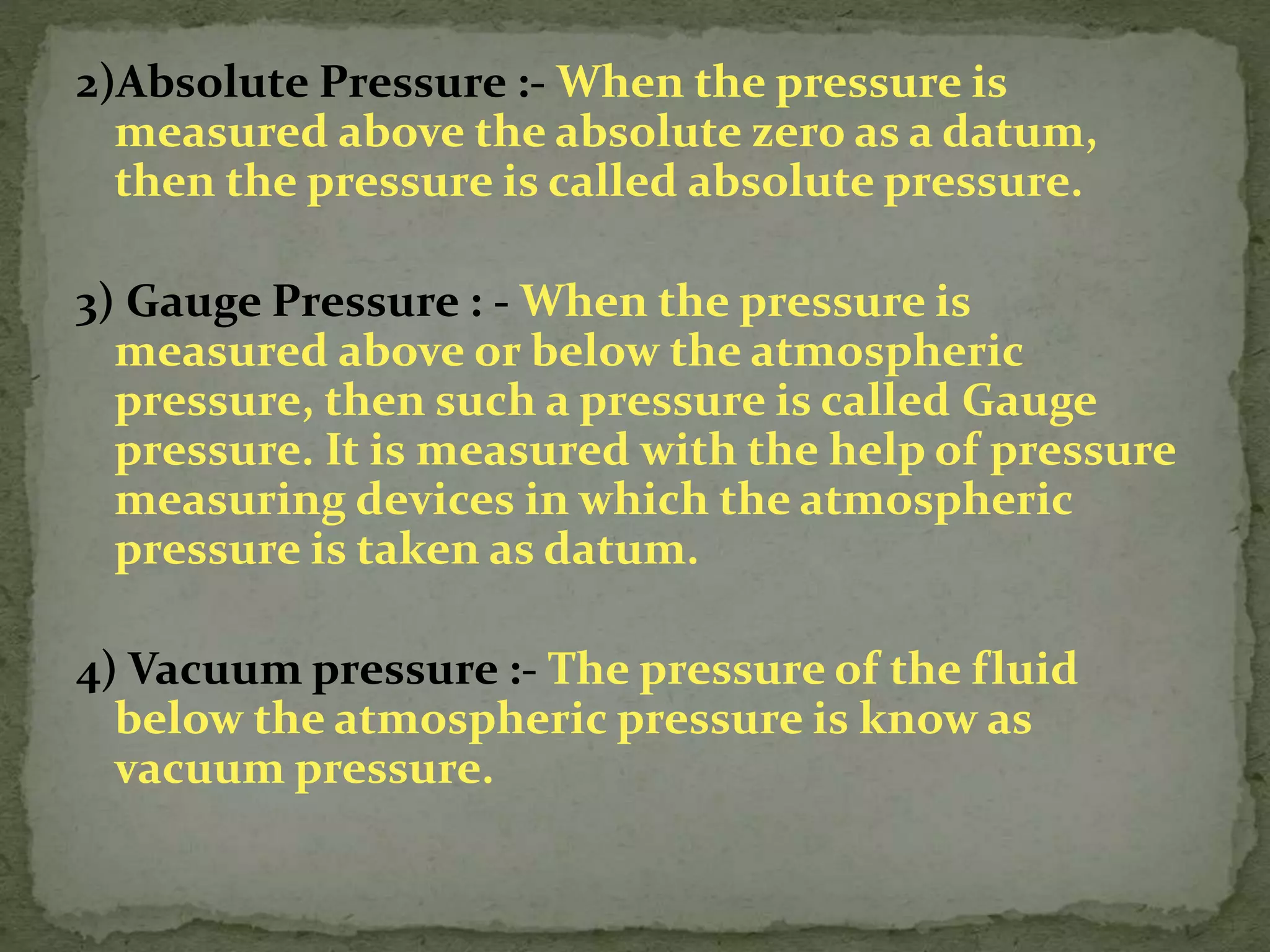 PROPERTIES OF FLUIDS & ITS PRESSURE MEASURMENTS | PPTX