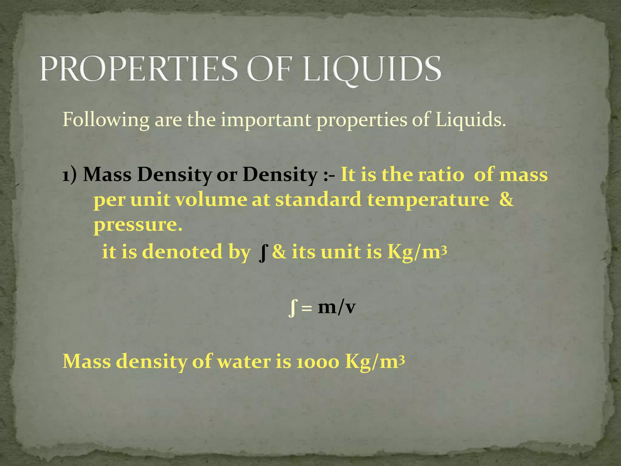 PROPERTIES OF FLUIDS & ITS PRESSURE MEASURMENTS | PPTX