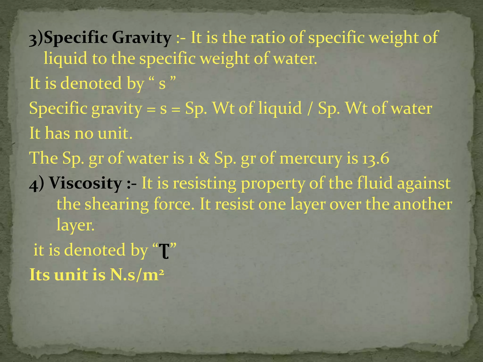 PROPERTIES OF FLUIDS & ITS PRESSURE MEASURMENTS | PPTX