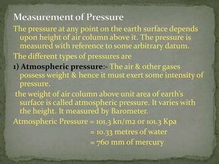 PROPERTIES OF FLUIDS & ITS PRESSURE MEASURMENTS | PPTX