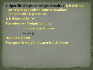 PROPERTIES OF FLUIDS & ITS PRESSURE MEASURMENTS | PPT
