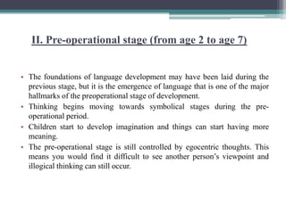 Jean Piaget's theory of cognitive development | PPTX