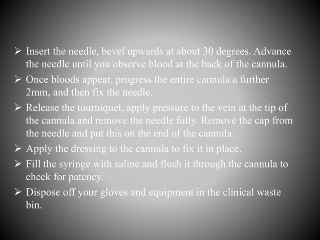 cannulation and introduction, sizes and site of cannula | PPTX