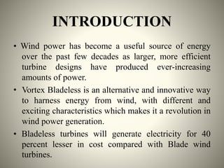 BLADELESS WIND TURBINE | PPTX