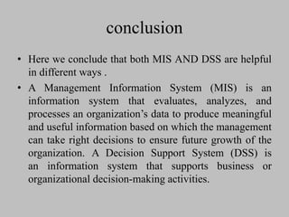application of MIS ppt | PPT