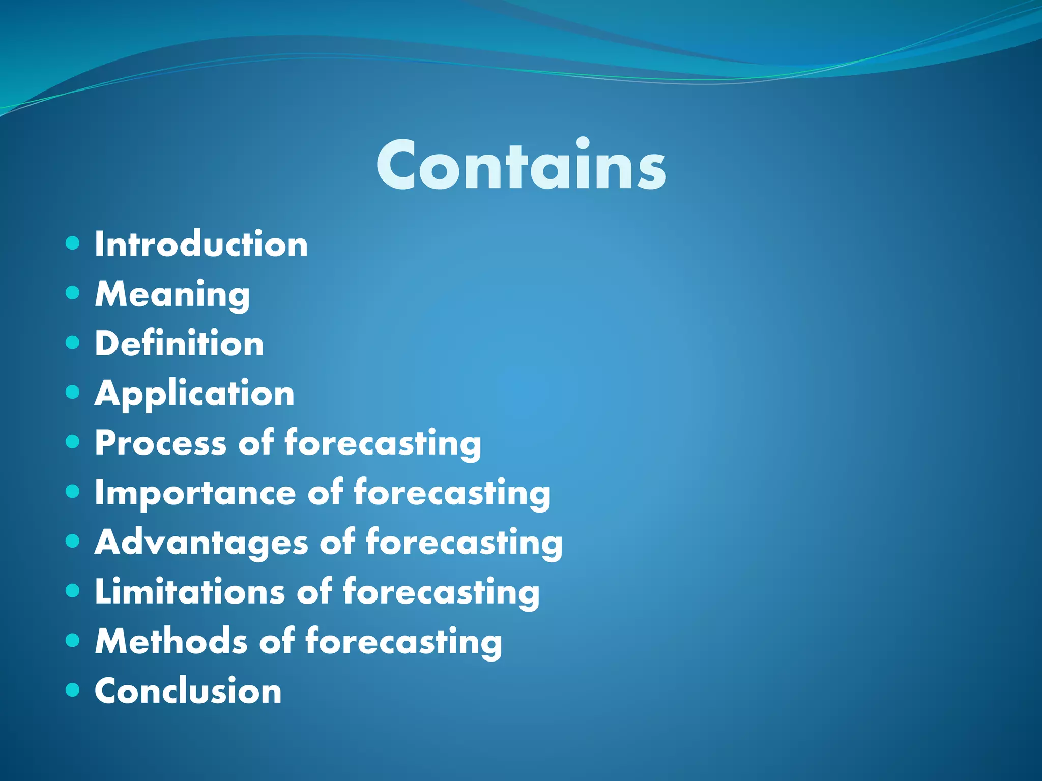 forecasting | PPT