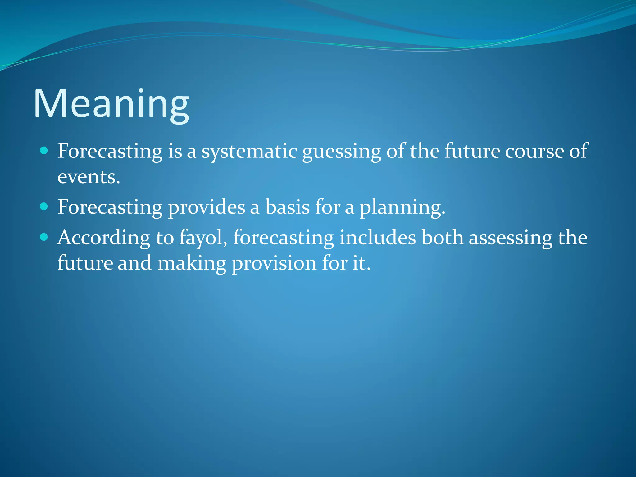 forecasting | PPT