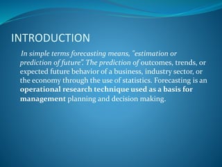 forecasting | PPT