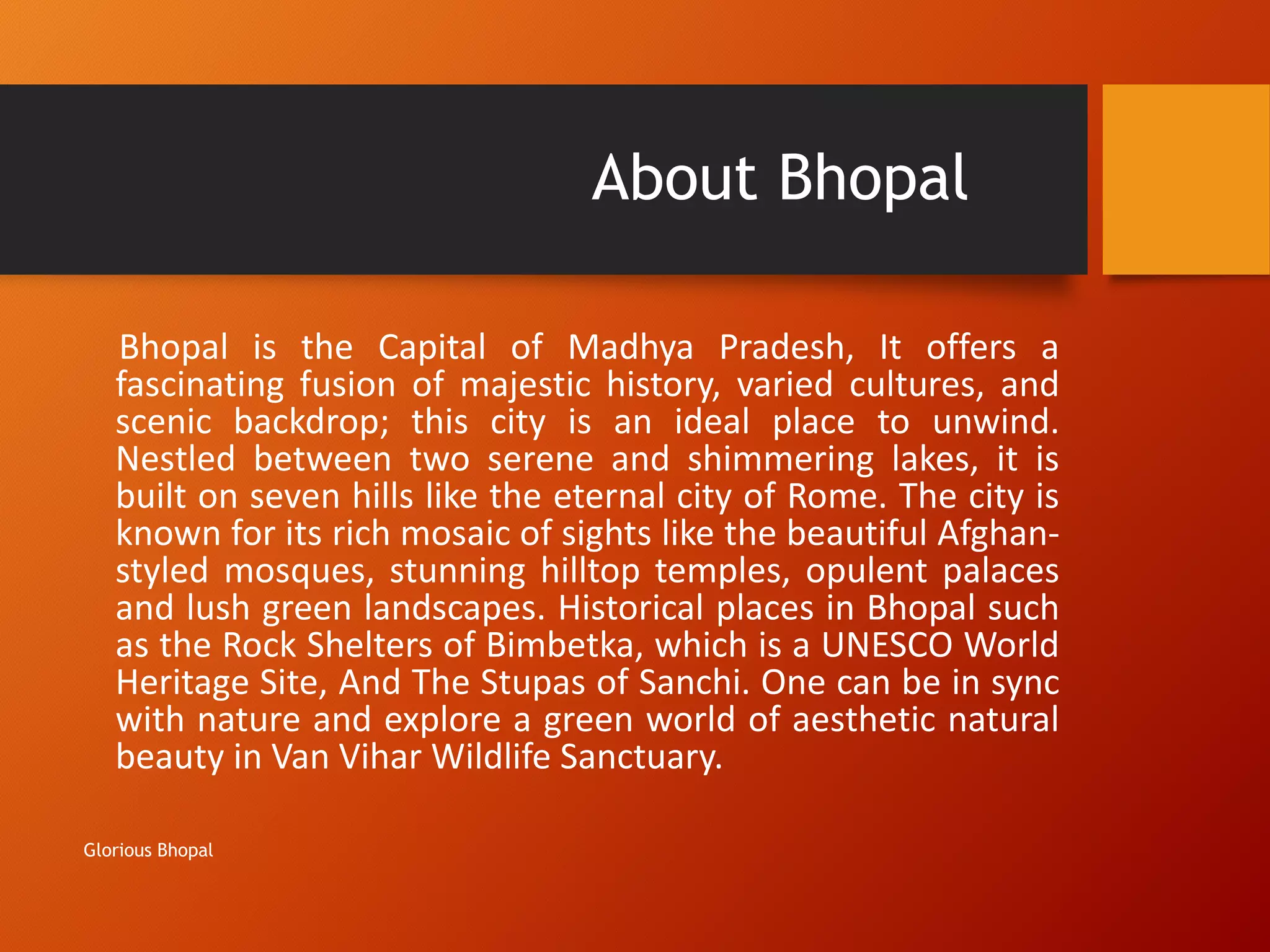 Glorious Bhopal PPT | PPTX