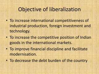 liberalization in india | PPTX