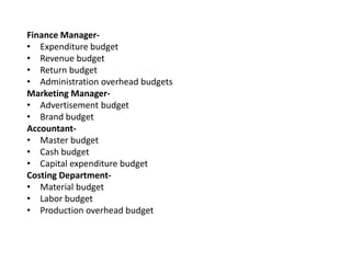BUDGET TERMINOLOGY | PPTX