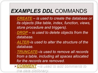 DATABASE PRESENTATION | PPTX