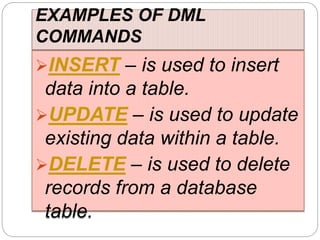 DATABASE PRESENTATION | PPT