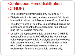 Continuous Renal Replacement Therapy | PPTX