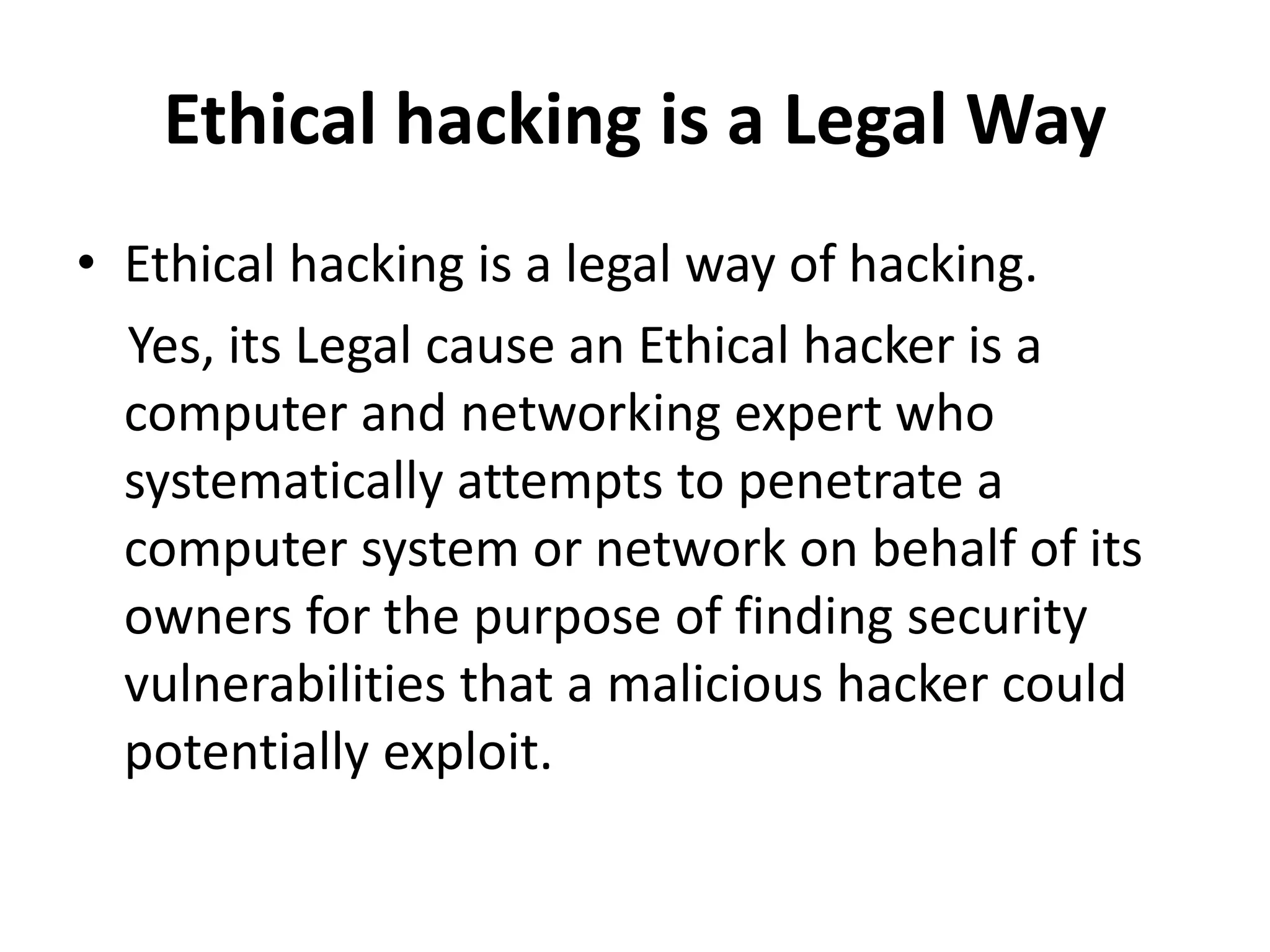 Ethical Hacking | PPTX | Internet Safety | Parenting
