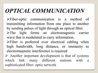 OPTICAL COMMUNICATION SYSTEM | PPT