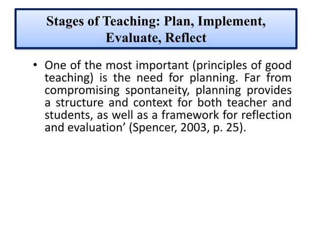 stages of teaching | PPTX | Educational Assessment | Education