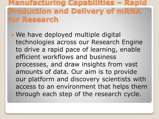 mRNA Research and Innovation Engine | PPT
