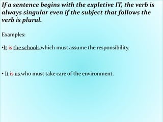 Subject Verb Agreement prepared by Rajni Jain J.N.V Sirohi (Raj.) | PPT