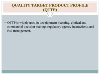 “LET US KNOW ABOUT QUALITY BY DESIGN IN PHARMACEUTICAL INDUSTRY” | PPT