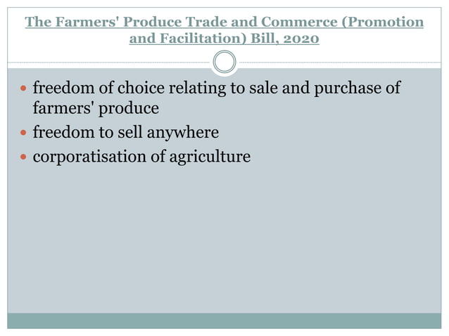 Farmer Act, 2020 | PPT