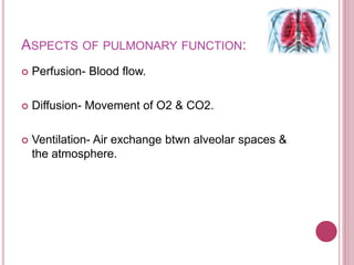 pulmonary function tests ppt | PPTX