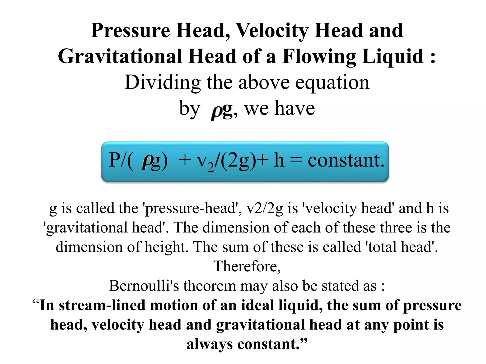bernoulli's theorem | PPTX