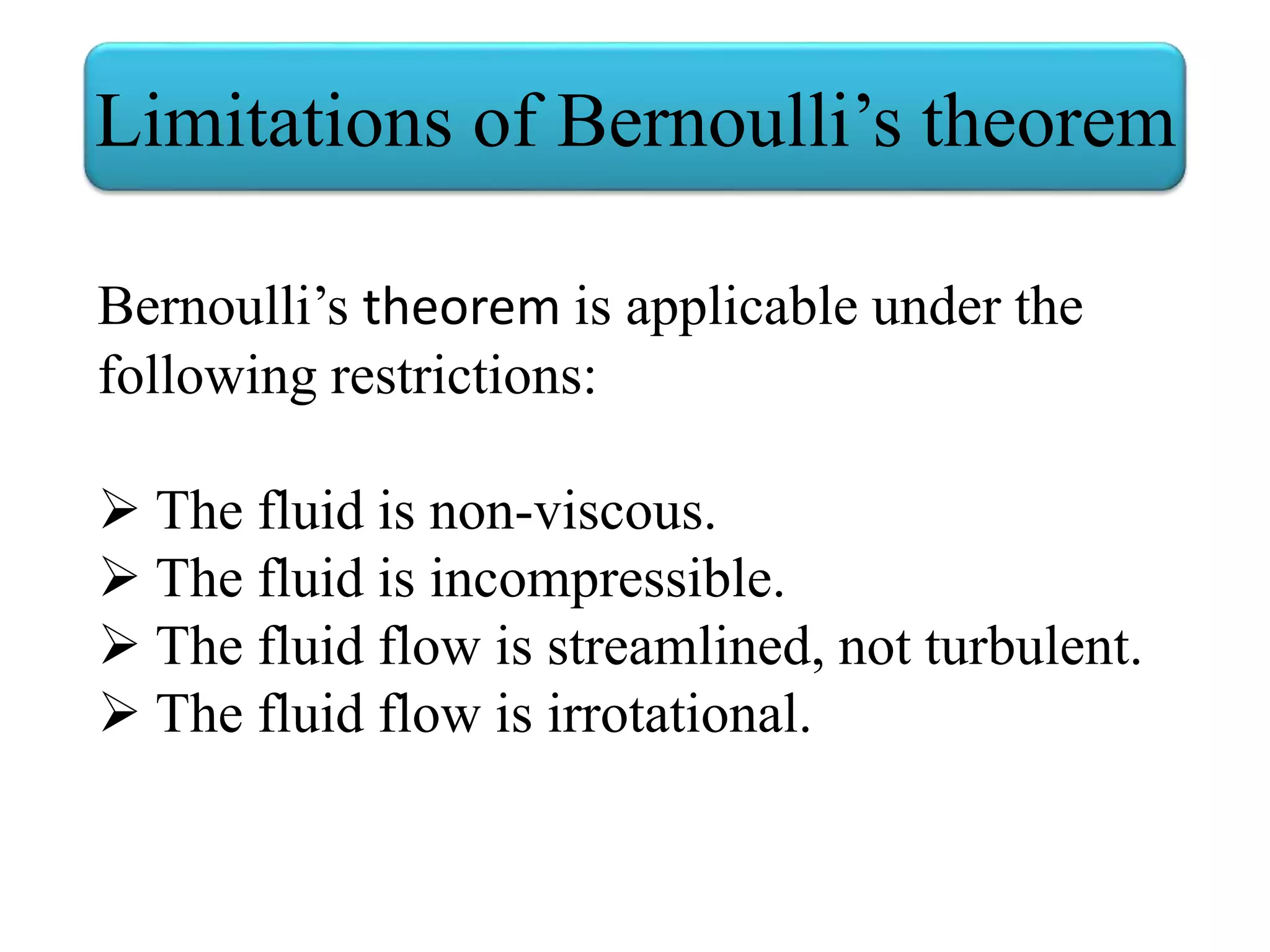 bernoulli's theorem | PPTX