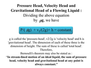 bernoulli's theorem | PPTX