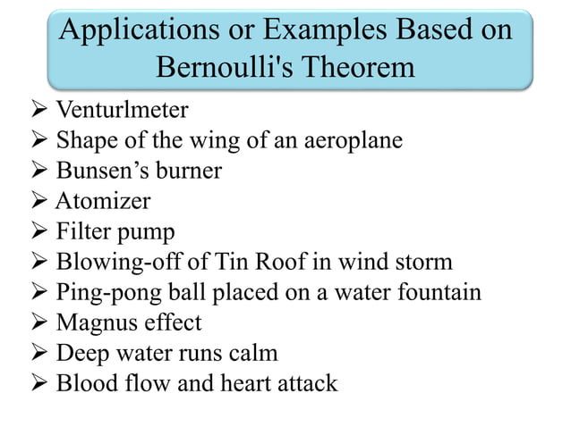 bernoulli's theorem | PPTX