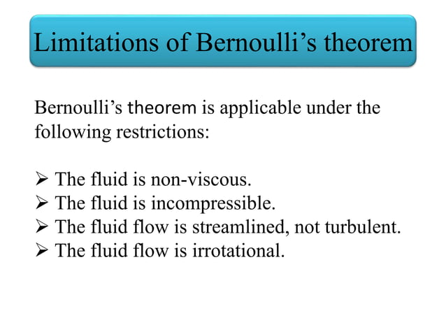 bernoulli's theorem | PPTX
