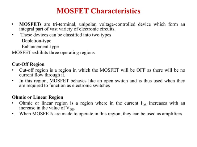 Power MOSFET | PPTX | Consumer Electronics | Technology & Computing