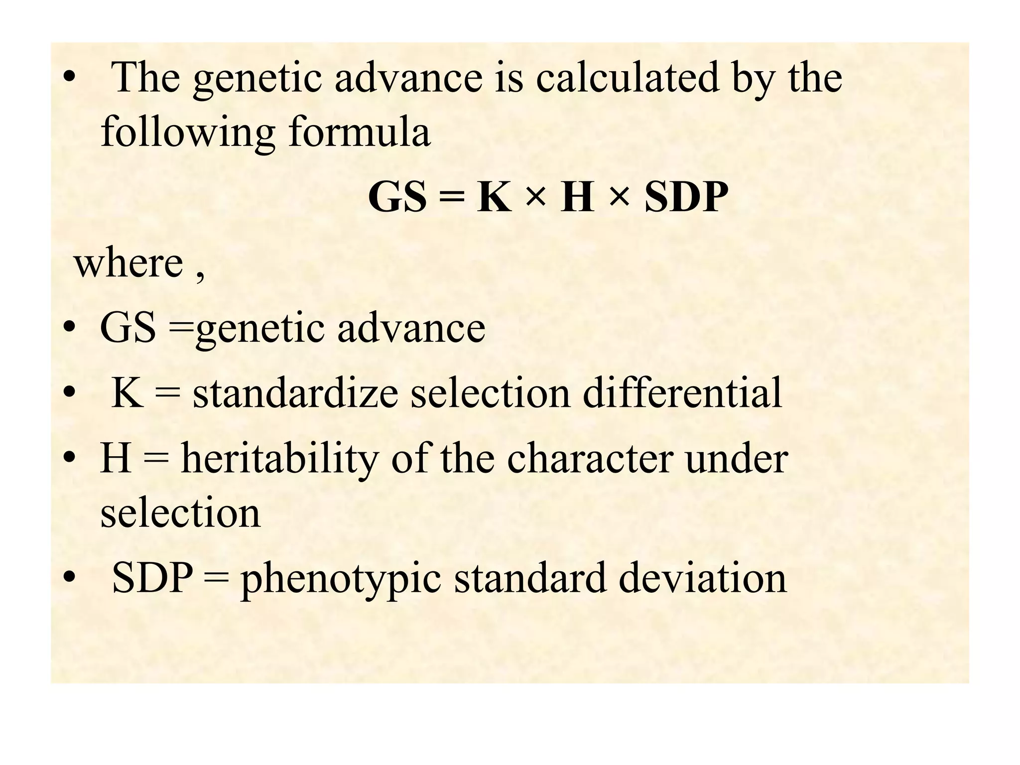 heritability, genetic advance ,G*E interaction | PPTX