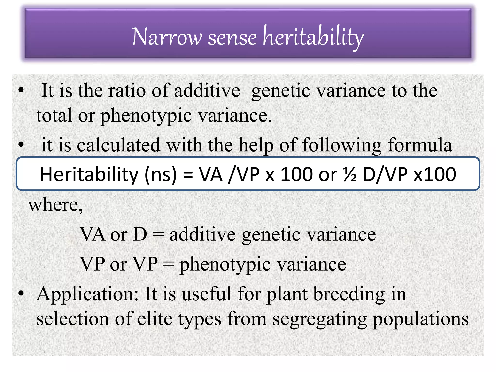 heritability, genetic advance ,G*E interaction | PPTX