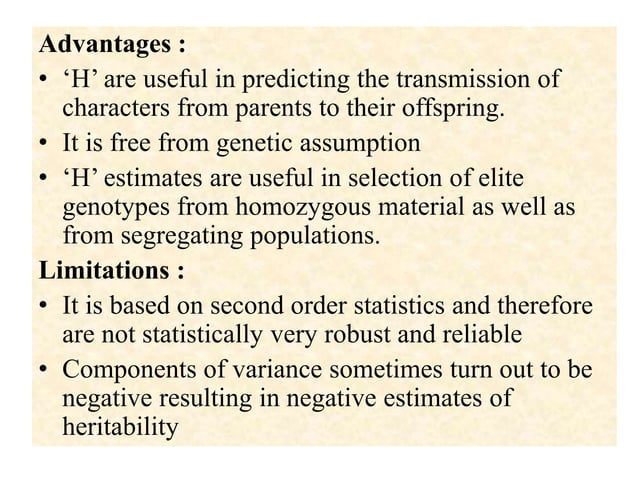 heritability, genetic advance ,G*E interaction | PPTX