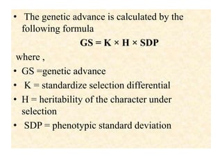 heritability, genetic advance ,G*E interaction | PPTX