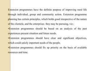 Relevant definitions & principals of Programme Planning | PPT