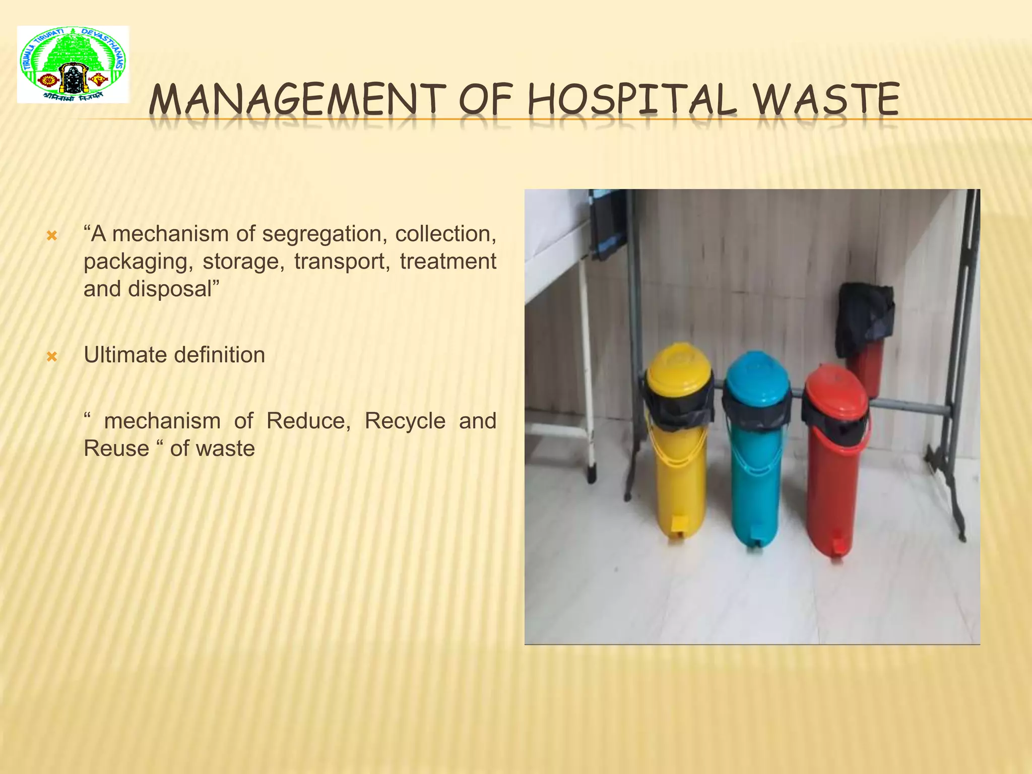 Practical Approach of safe Disposal of Hospital Waste Management | PPTX