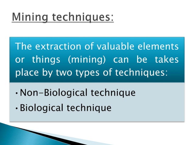 Biomining | PPTX | Chemistry | Science