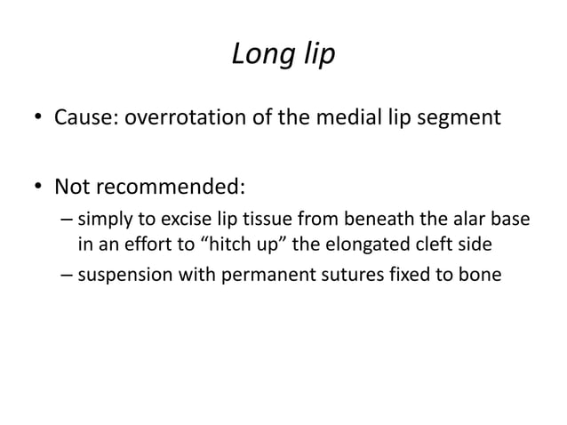 Secondary cleft lip deformities | PPTX | Ear, Nose and Throat ...