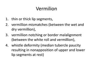 Secondary cleft lip deformities | PPTX