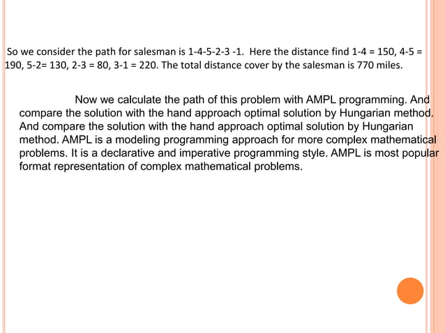 Operation research model for solving TSP | PPTX | Programming Languages ...