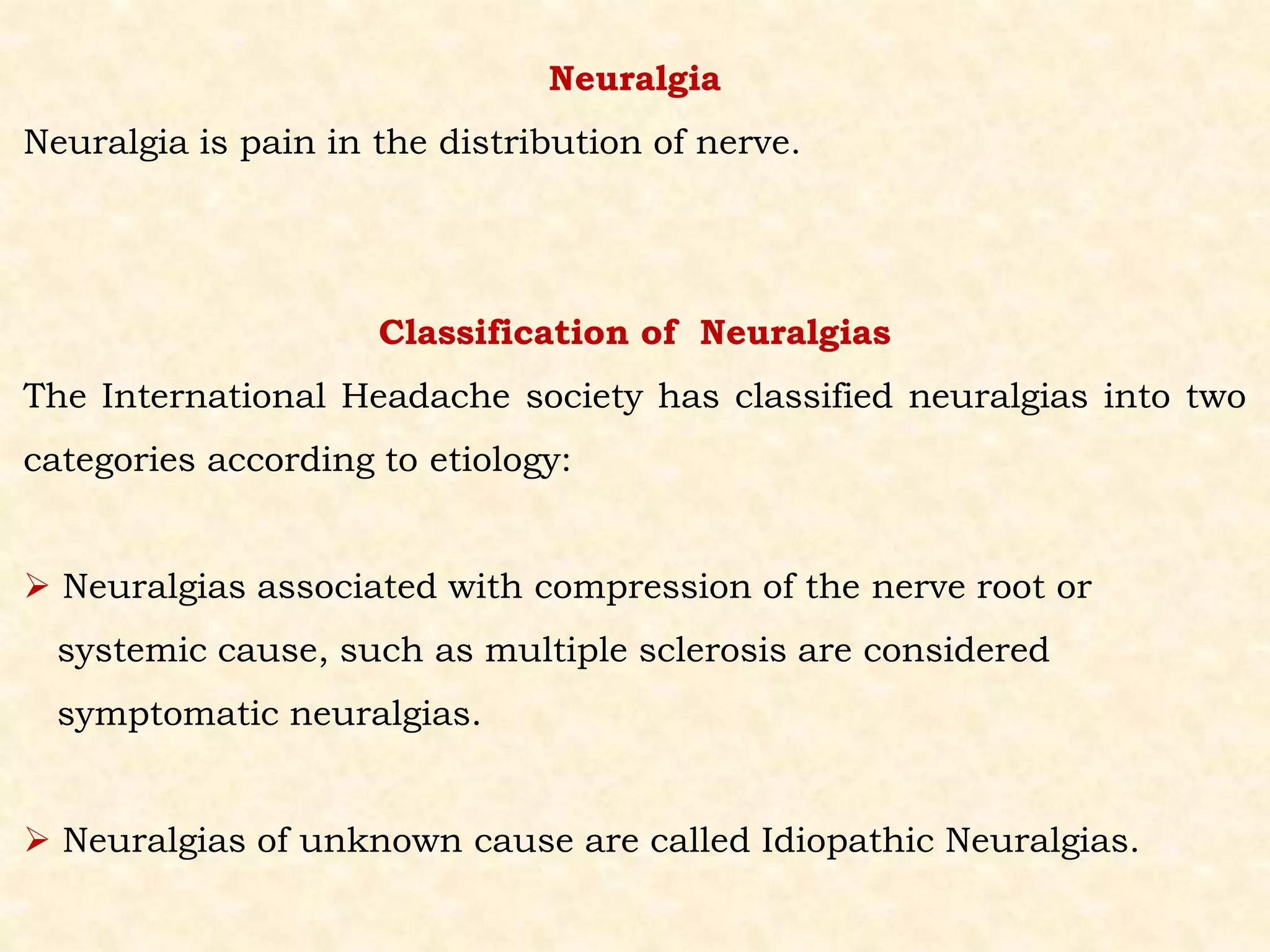 Trigeminal Neuralgia | PPT