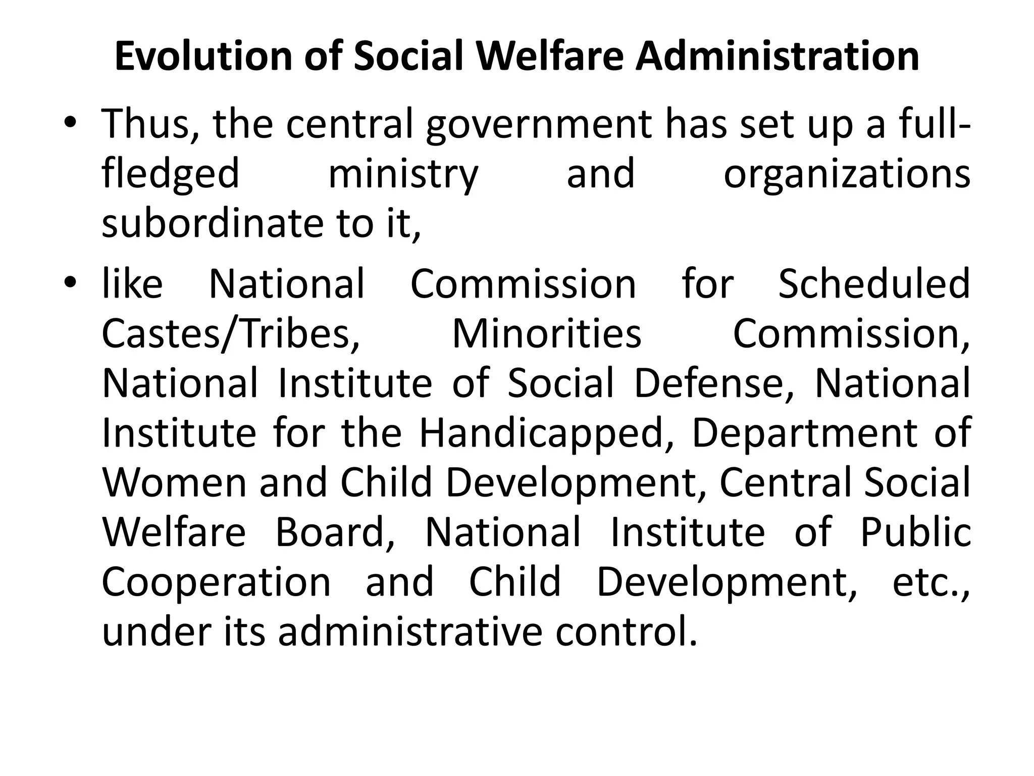 social welfare administration | PPTX
