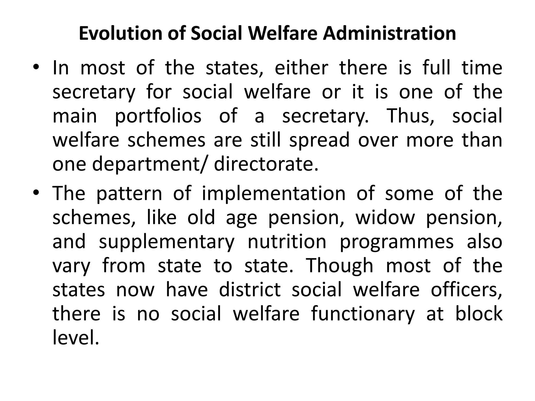social welfare administration | PPTX