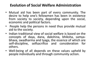 social welfare administration | PPTX