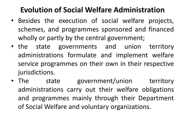 social welfare administration | PPTX