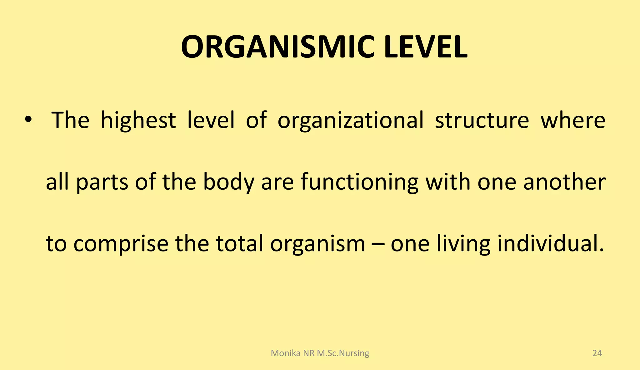 levels of structural organisation of human body | PPTX